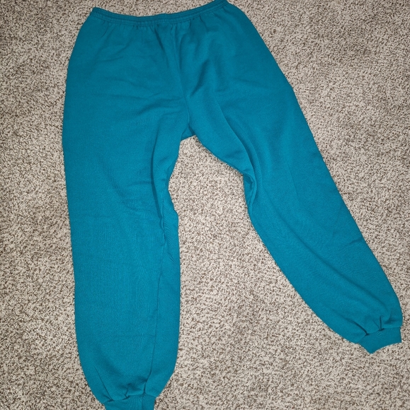 Vintage | Pants & Jumpsuits | Vintage 8s 90s Hanes Her Way Teal Sweats ...